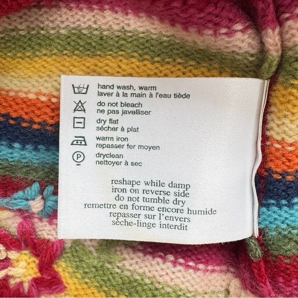 Laura Ashley | Sweaters | Vintage Laura Ashley 0 Wool Rainbow Striped ...